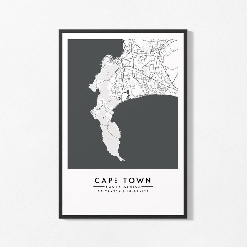 Poster - Kaart van Kaapstad