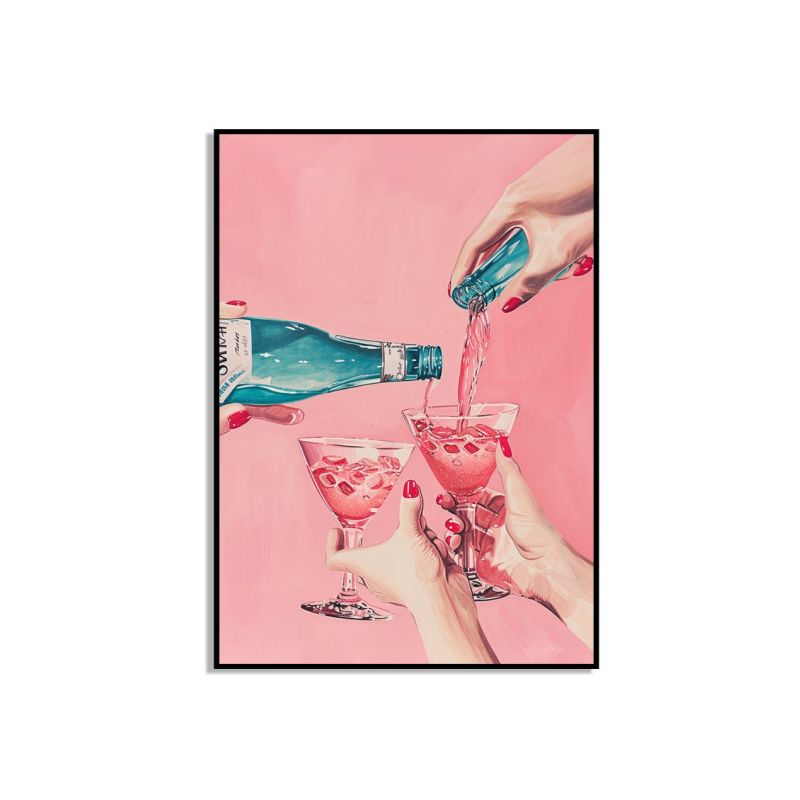 Proost Roze Drankjes Poster