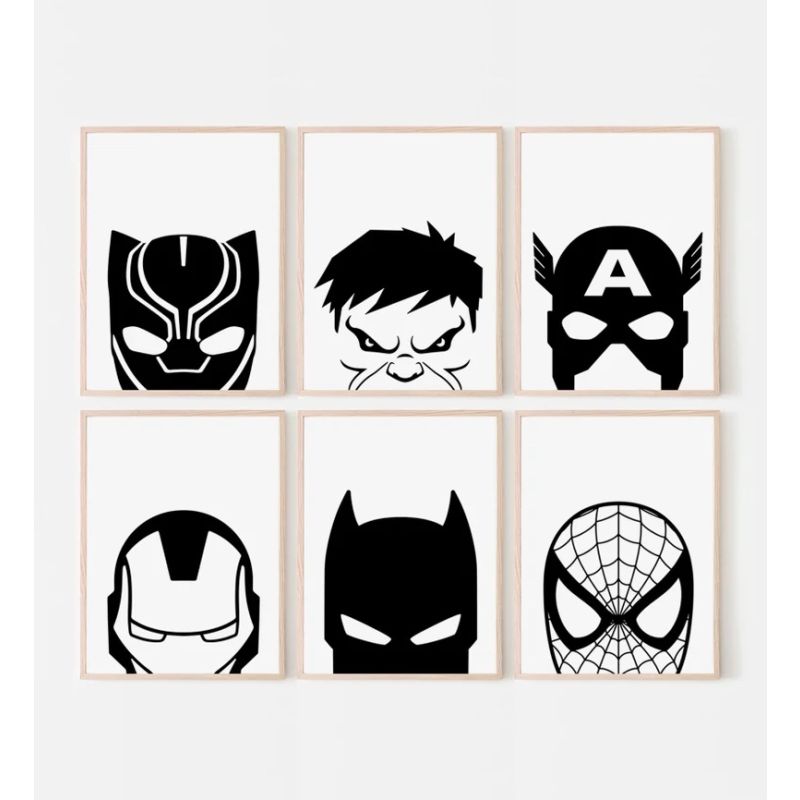 Poster - Superhelden / Set van 6