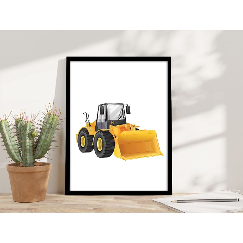 Poster – Bulldozer / Geel