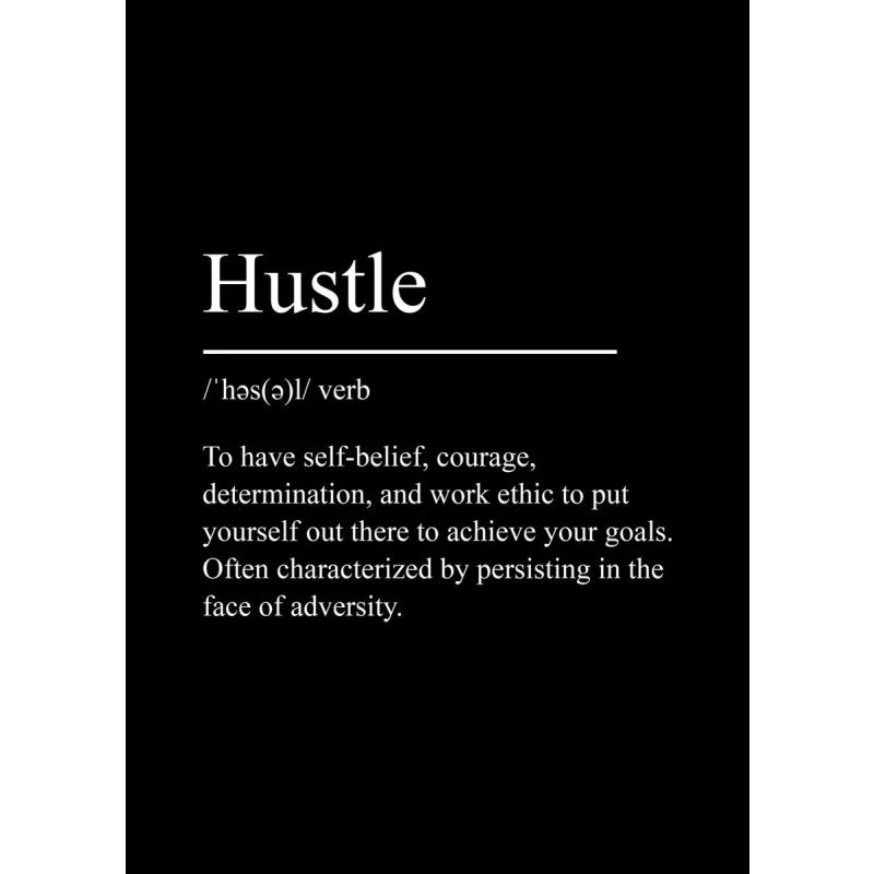 Poster – Hustle / verb